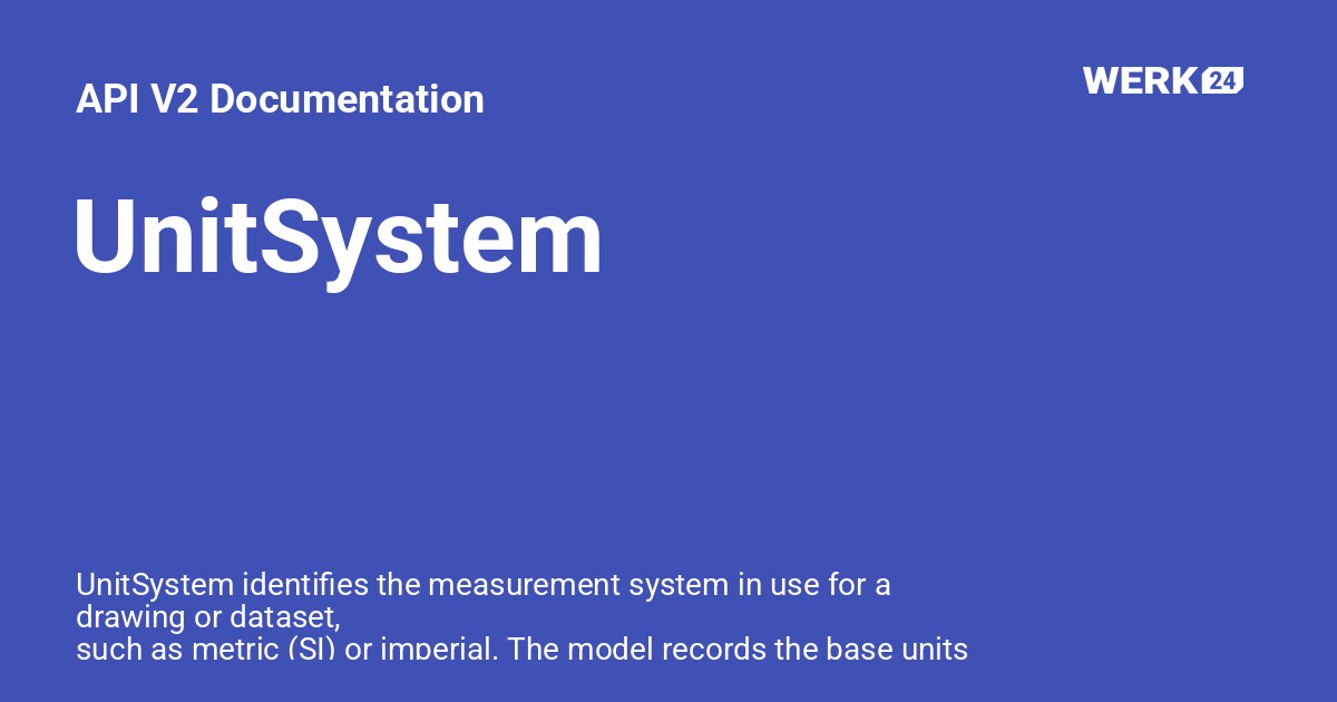 UnitSystem - API V2 Documentation