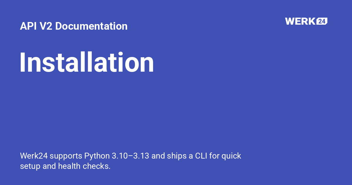 Installation - API V2 Documentation