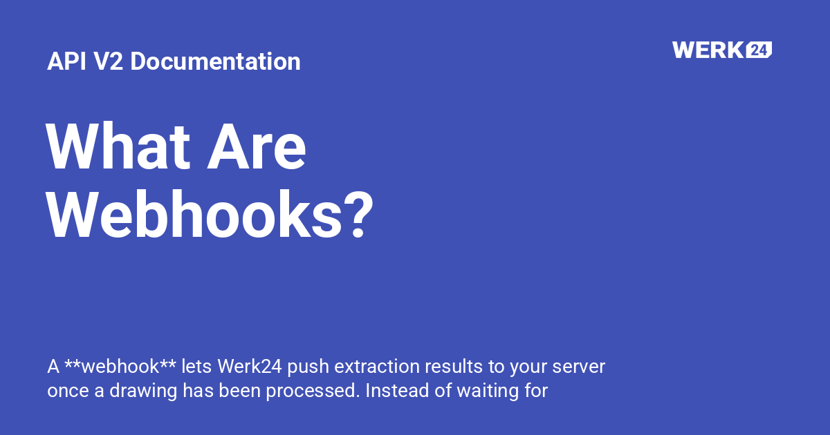 What Are Webhooks? - API V2 Documentation